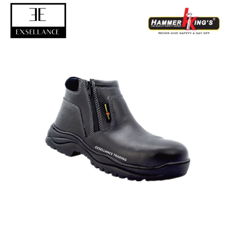 Hammer King 13031 Safety Boots Mid Cut Dual Zipper Standard Quality ...