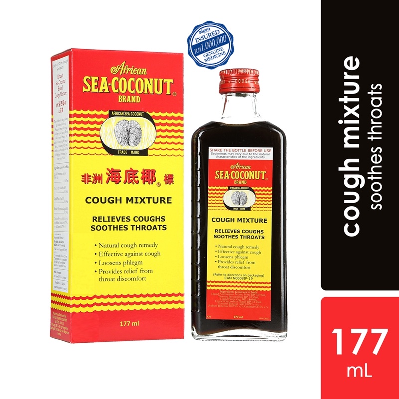 African Sea Coconut Cough Mixture 177ml | Relieving Cough and Loosening ...
