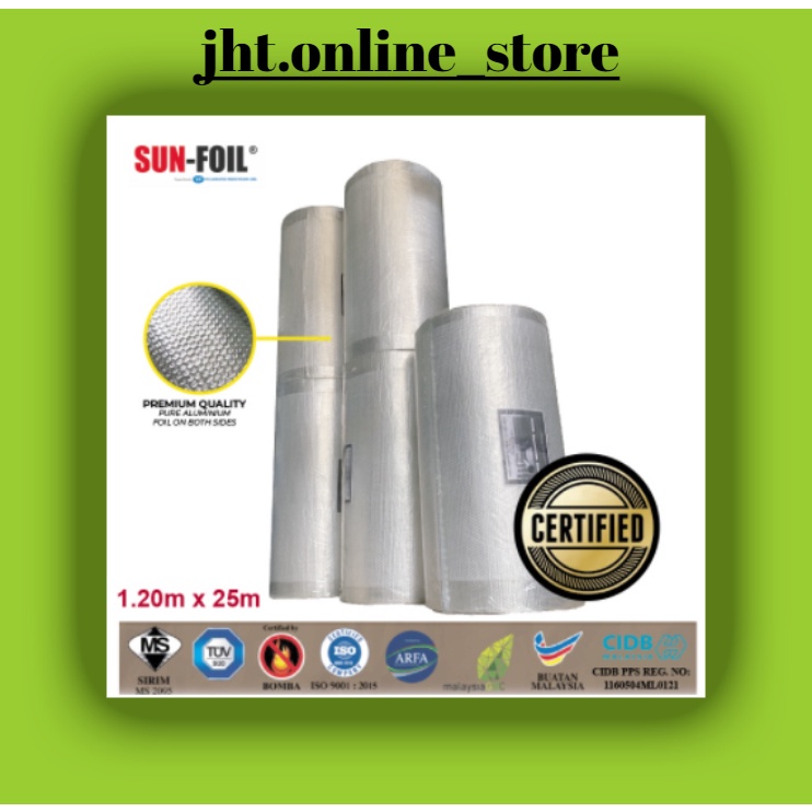 YH Laminated Sun-Foil Premium Series Aluminium Foil BXB-FR+ | Shopee ...