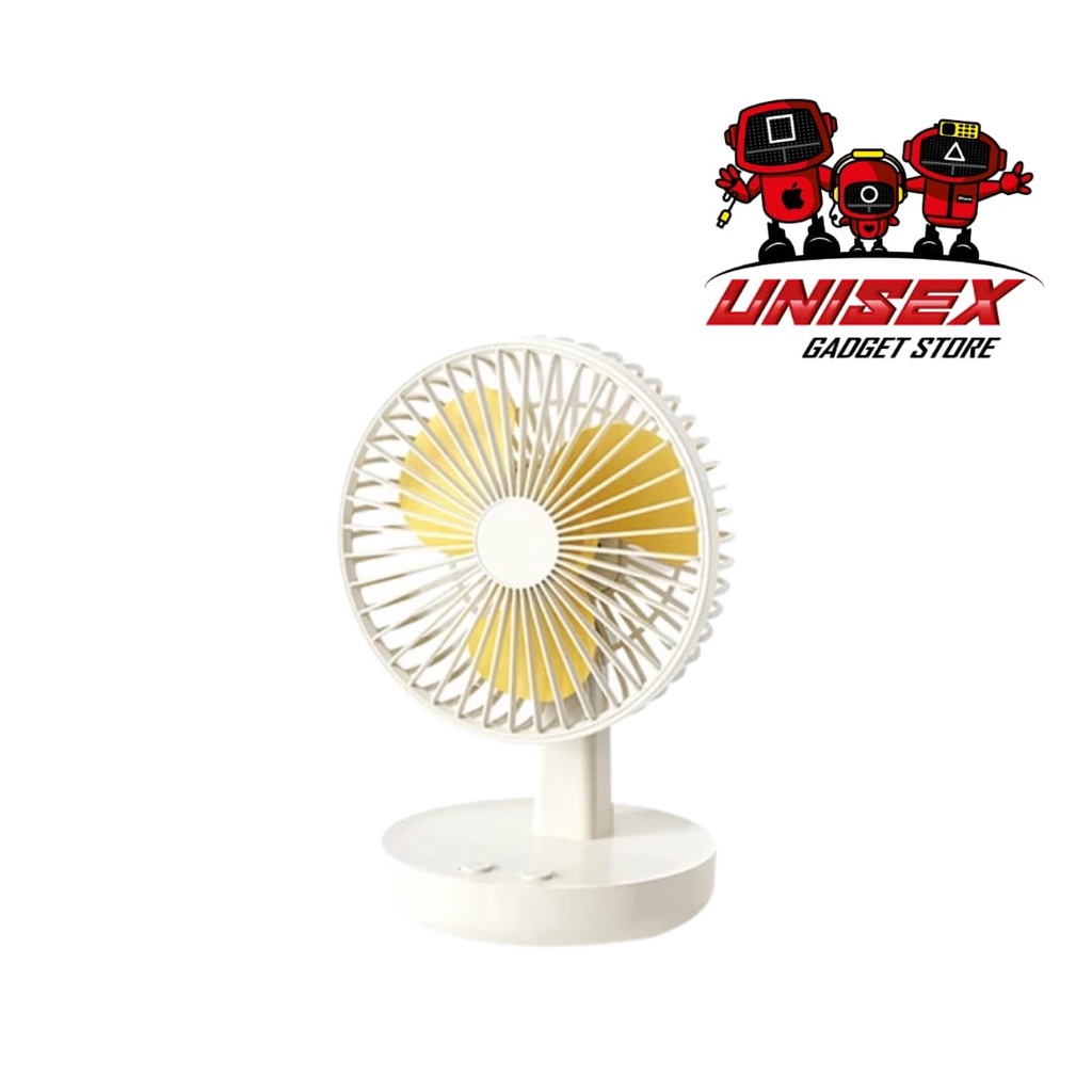 Beijiaju BJJ-658 Table Fan Breathing Fresh Air 2 Speed Mode + Lighting ...
