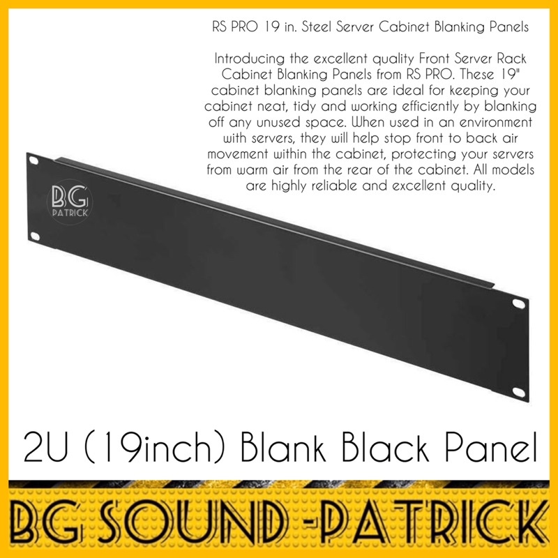 RS-PRO 19Inch 2U Black Black Server Rack Panel | Flight Case | Rack ...