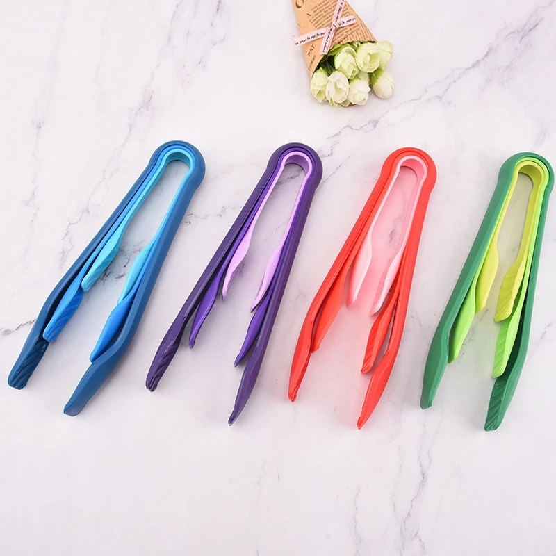 3 PCS PP Silicone Multifunctional Candy Colors Food Tongs/ Plastic Anti ...