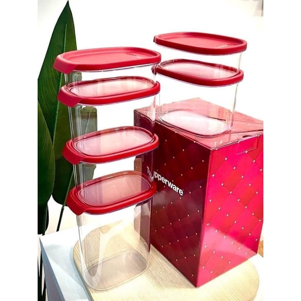 Tupperware ultra clear container bekas kedap udara with giftbox bekas bijirin bekas lutsinar ...