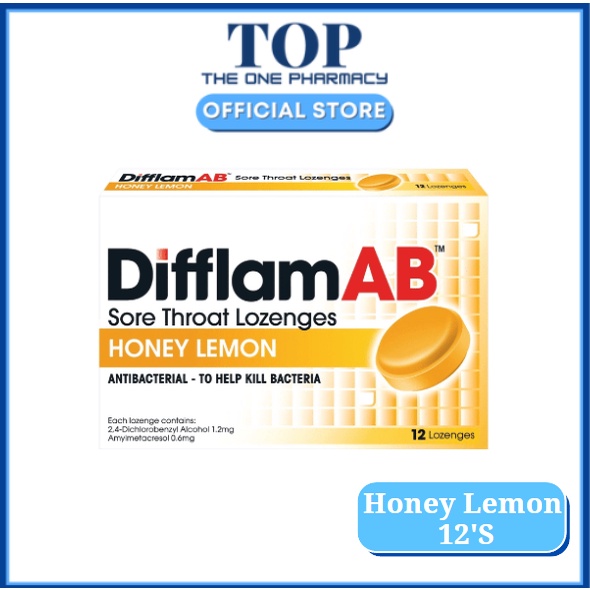 Difflam AB Sore Throat Lozenges 12'S (Blackcurrant / Orange / Lemon ...