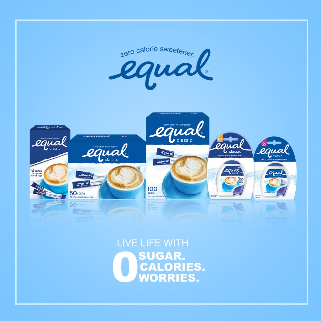 Equal Classic Sweetener (100 Tablets/300 Tablets/500 Tablets/50 Sticks ...