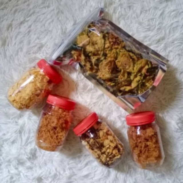 set makanan pantang 3in1 serunding halia,bawang putih crispy, ,s.halba ...