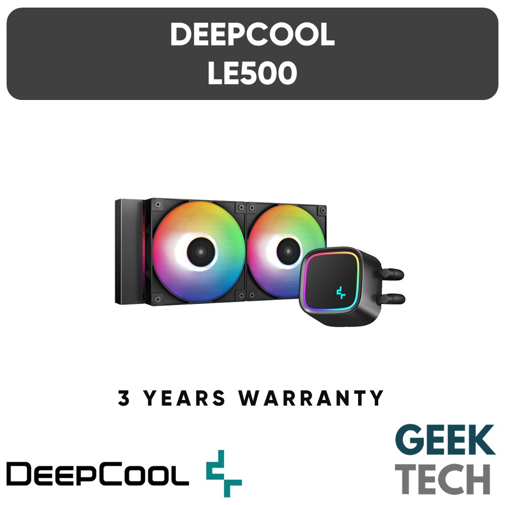 DEEPCOOL LE500 240mm LED AIO Liquid Cooler - Static RGB Effect / 220W ...