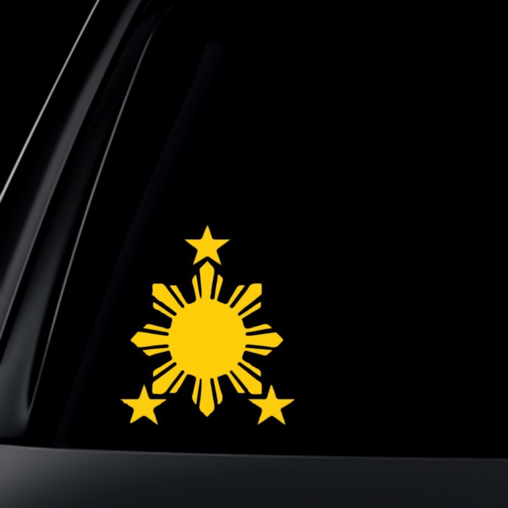 Philippine Flag Sun Car Decal / Sticker - 5" | Shopee Malaysia