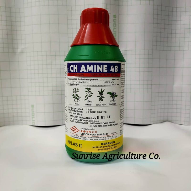 1L Ch Amine 48 Racun Rumput 2,4-D dimethylamine Ceroma /Setawar/ Maman ...