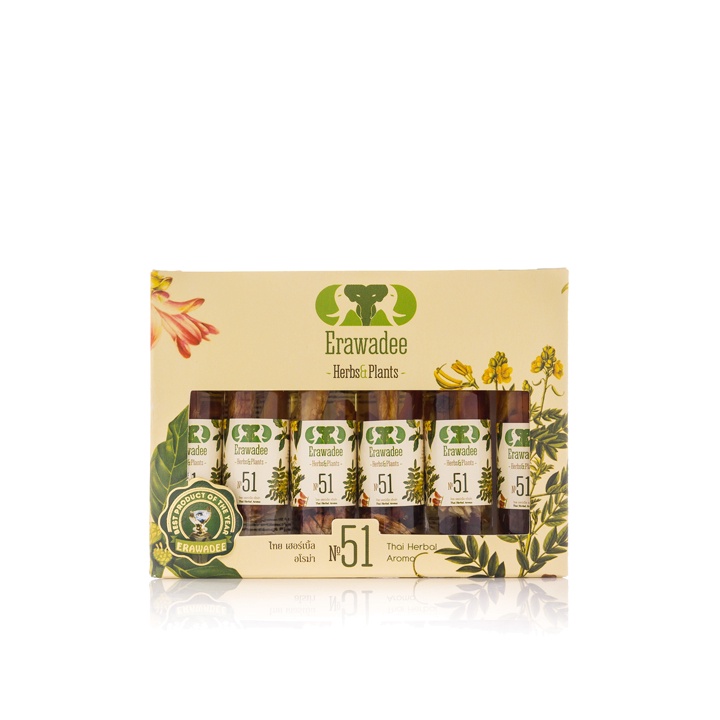 Erawadee No.51 Natural Inhaler Ya Dom Box 12 pieces 【Ready Stock ...