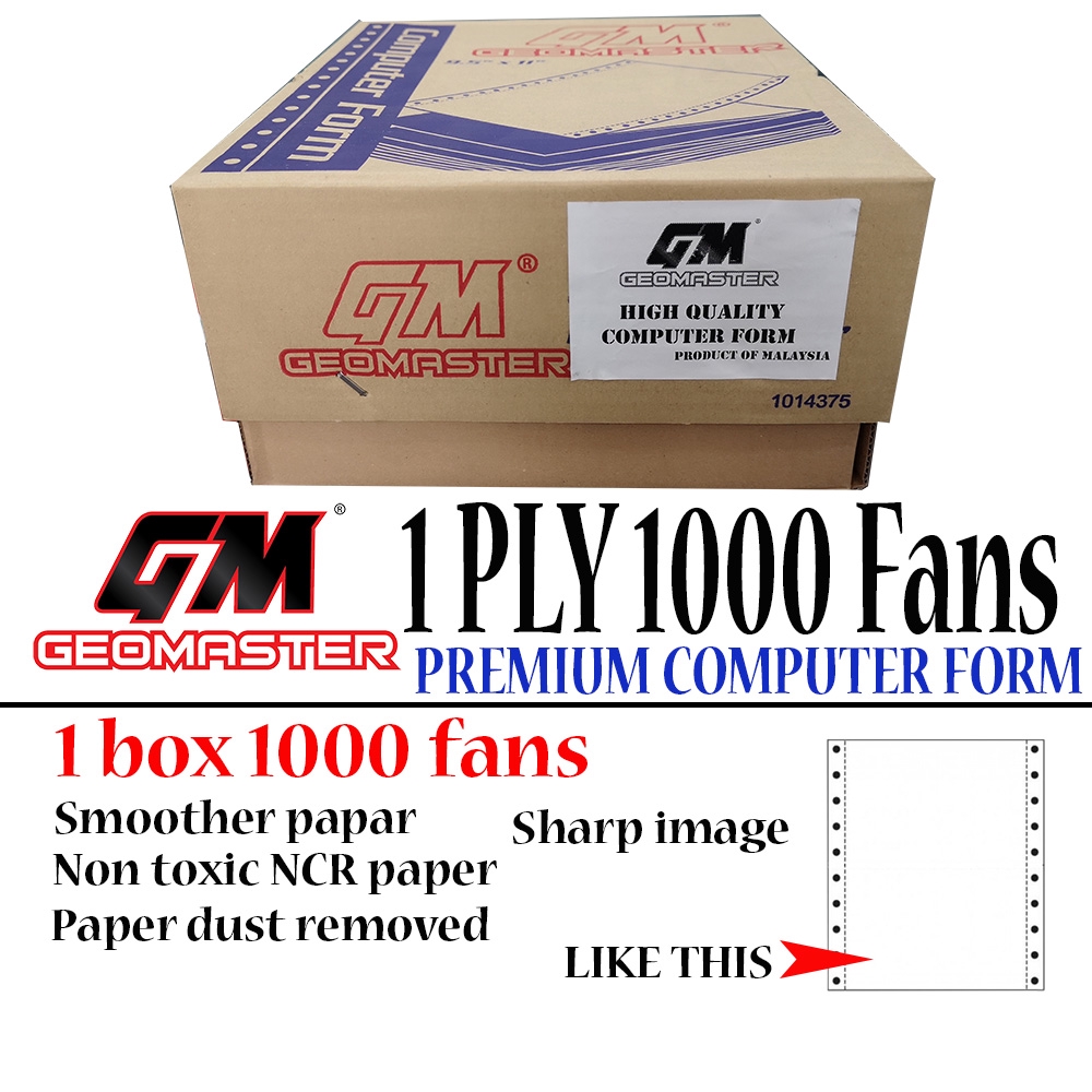 1 Ply Computer Form 1000 Fans 1ply computer paper , Invoice paper ...