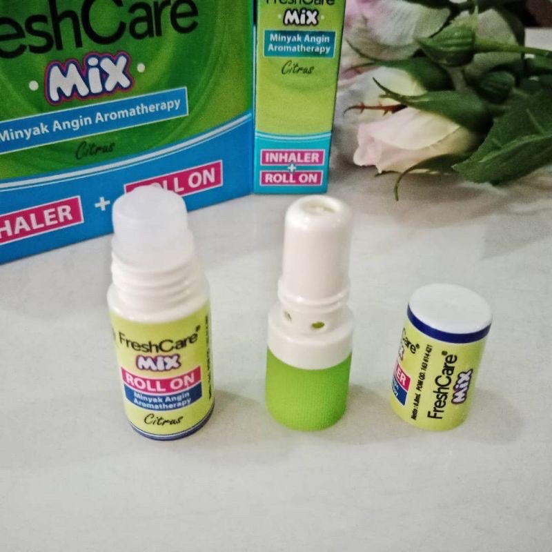 FRESH CARE Original 2 In 1 Inhaler + Roll On Aromatherapy Minyak Angin ...