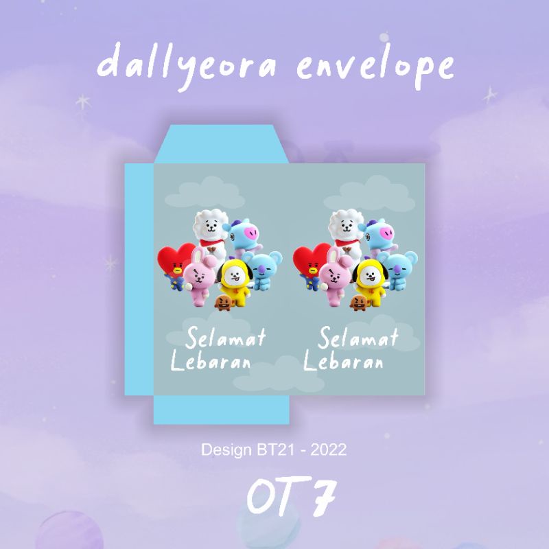 Bts BT21 Koya RJ Shooky Mang Chimmy Tata Cooky Eid Envelope | Shopee ...