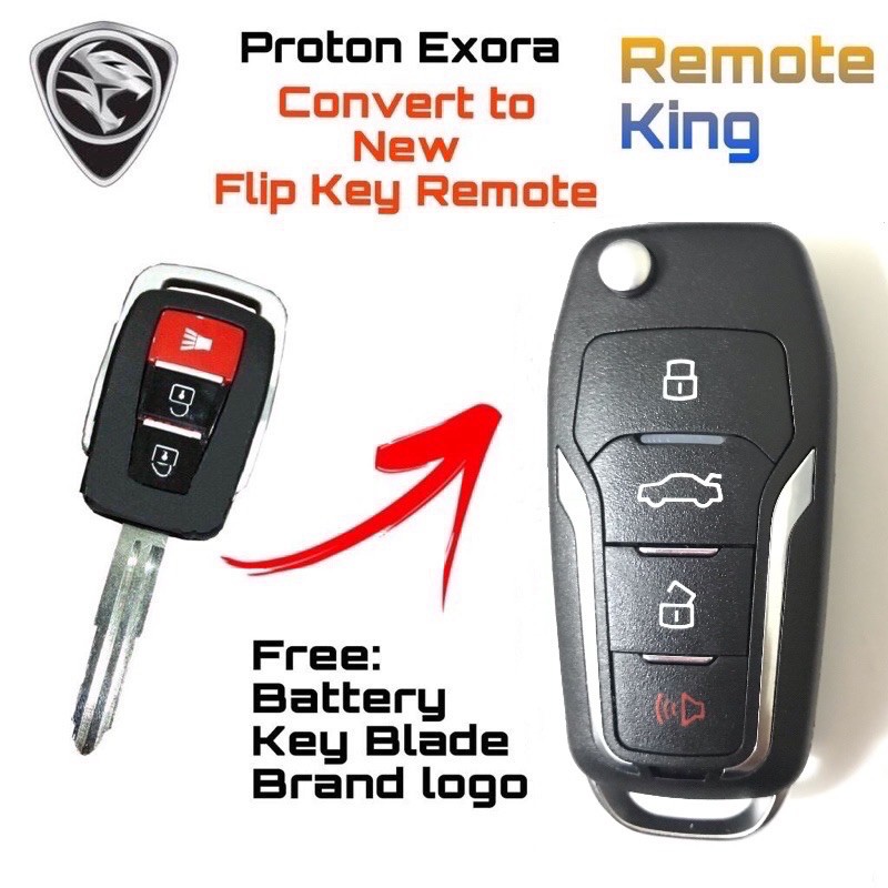 Proton Exora Flip Key Remote Kunci Lipat Remote | Shopee Malaysia