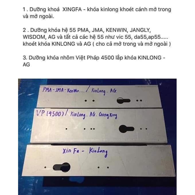 Xingfa aluminum door lock cutter, PMA, system 55, Viet Phap | Shopee ...