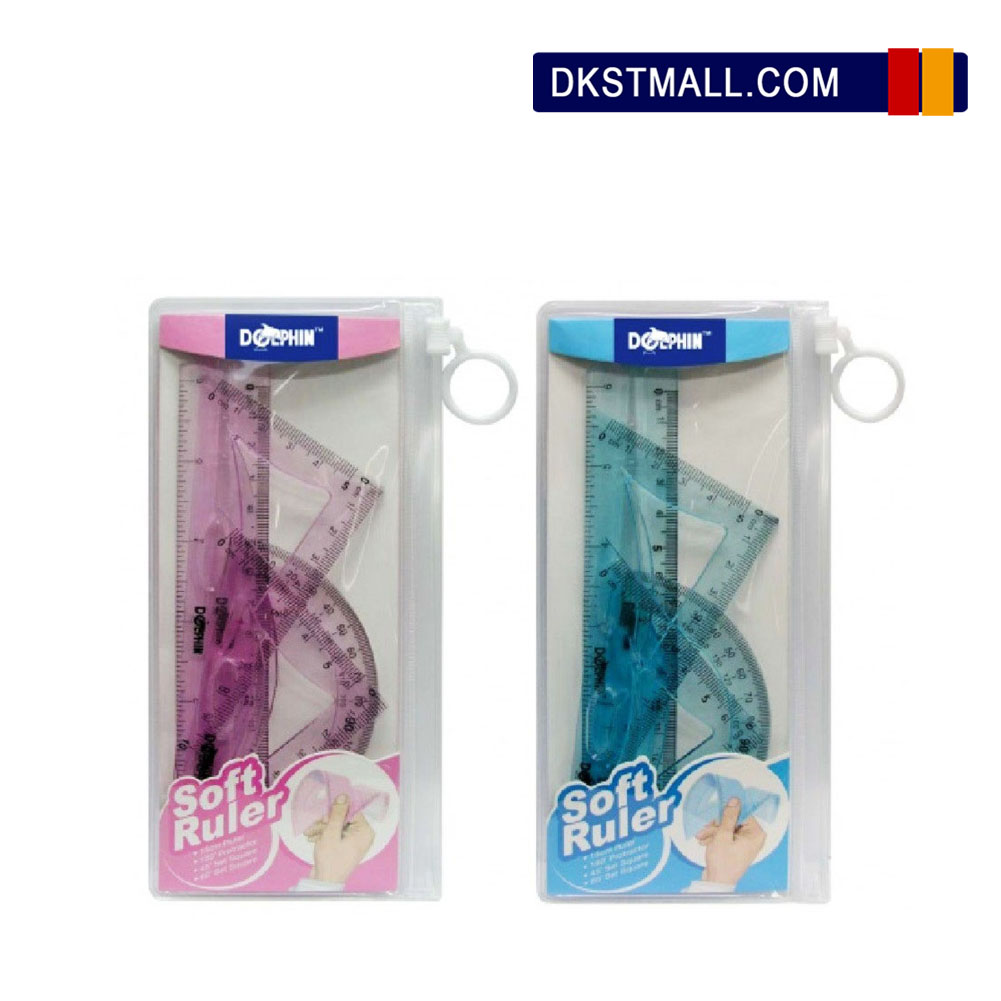 Dolphin 4 PCS Flexible Ruler RS2218 - Set Square Soft Ruler Triangle ...