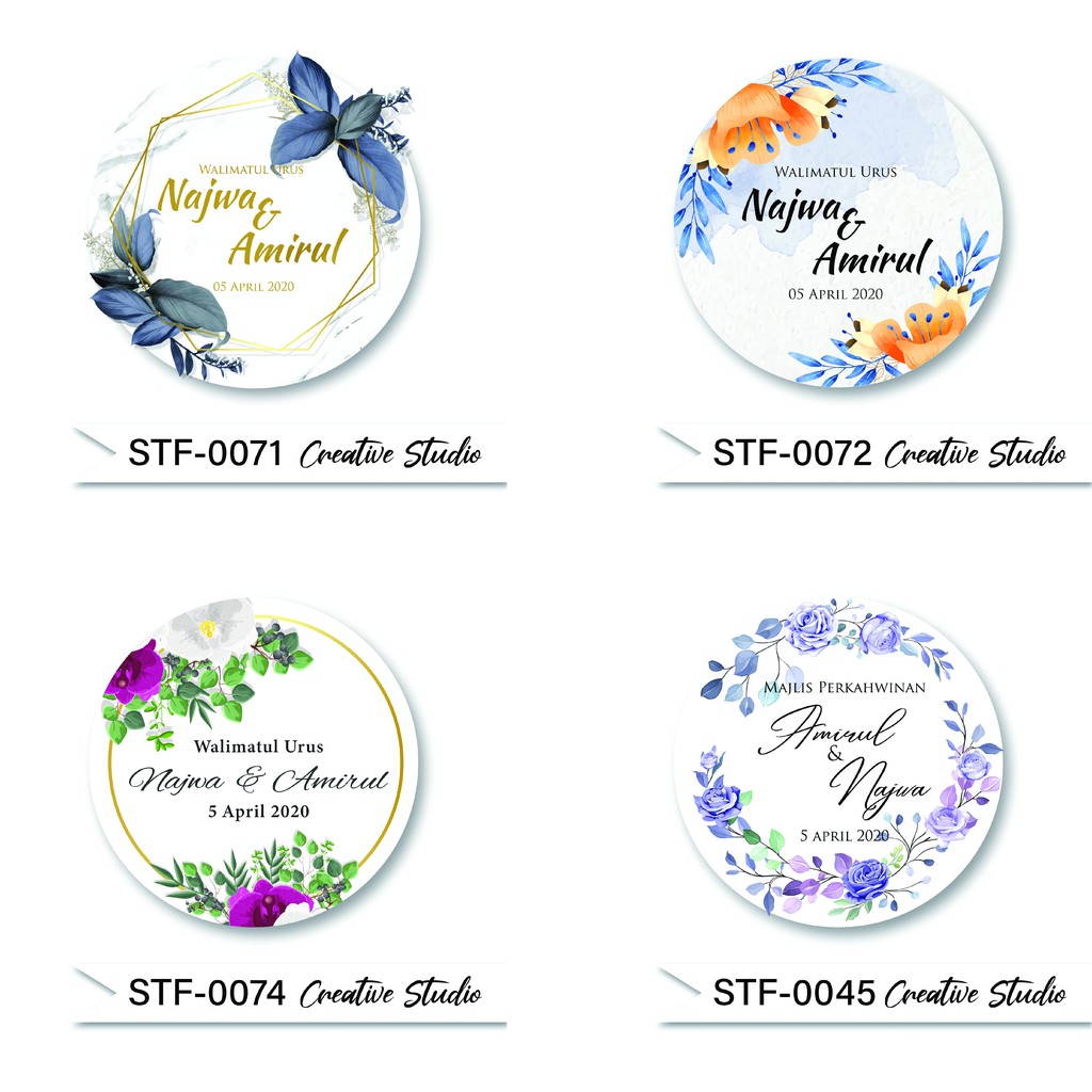 STICKER MURAH PRODUK & DOORGIFT | LABEL PRINTING | 4cm | 5cm - 100PCS ...