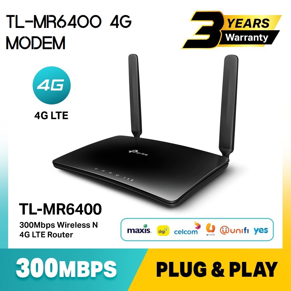 4G MODEM TL-MR6400 MR100 MR200 MR400 High Specs Version 4G LTE Wireless ...
