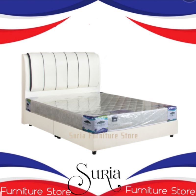 Suria- 5Ft Bedframe + Mattress/Queen Bed/Katil Double | Shopee Malaysia