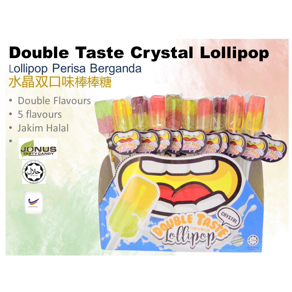 Gula Lollipop Perisa Berganda/ Double Taste Lollipop Crystal 20g x 10 ...