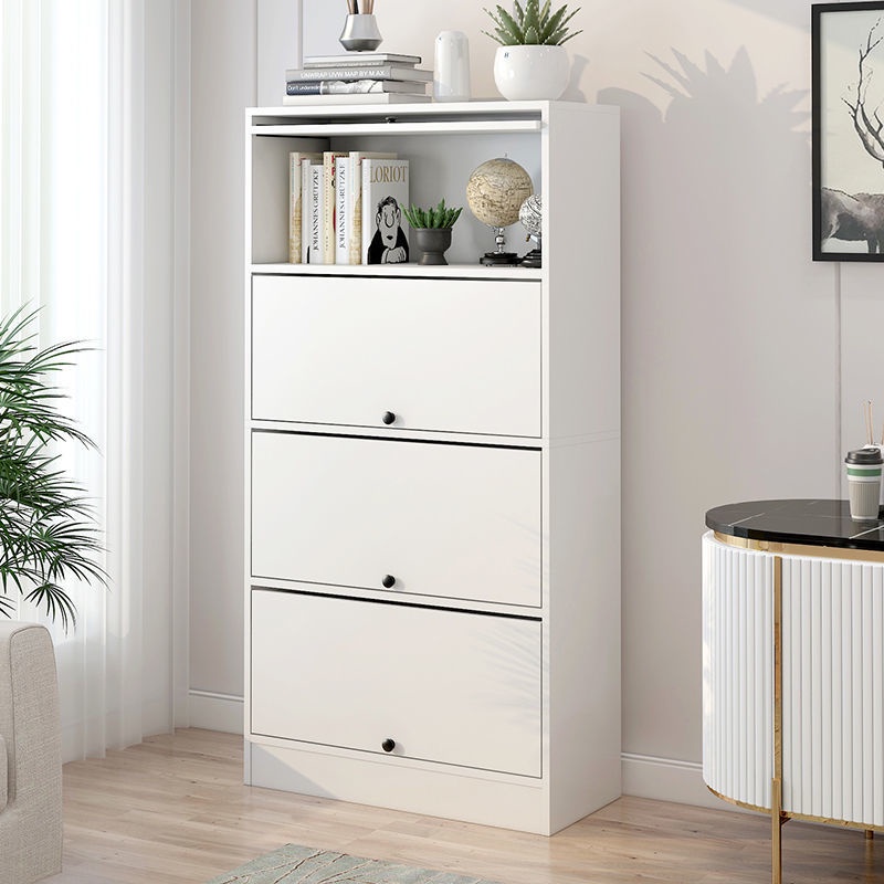 ☽Bookcase With Glass Door Dust-Proof Shelf Home Bedroom Locker Storage ...