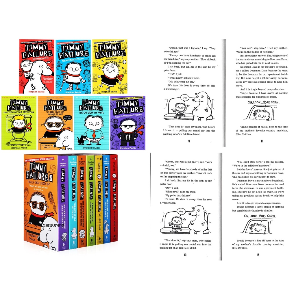 Timmy Failure's Detective English Story Book ~ 7 Books (Ready Stock ...