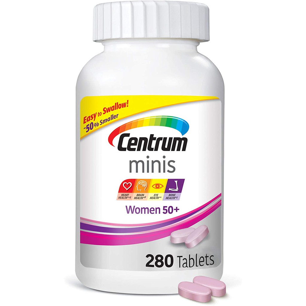 Centrum Minis Women 50+ (280 Count) Multivitamin / Multimineral ...