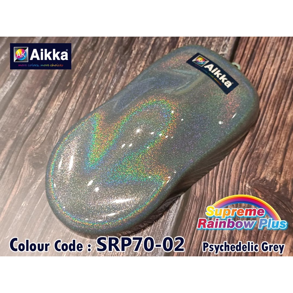 AIKKA SUPREME RAINBOW PLUS SRP70-02 / PSYCHEDELIC GREY/ Warna Cat Kereta / Car & Motor Body ...