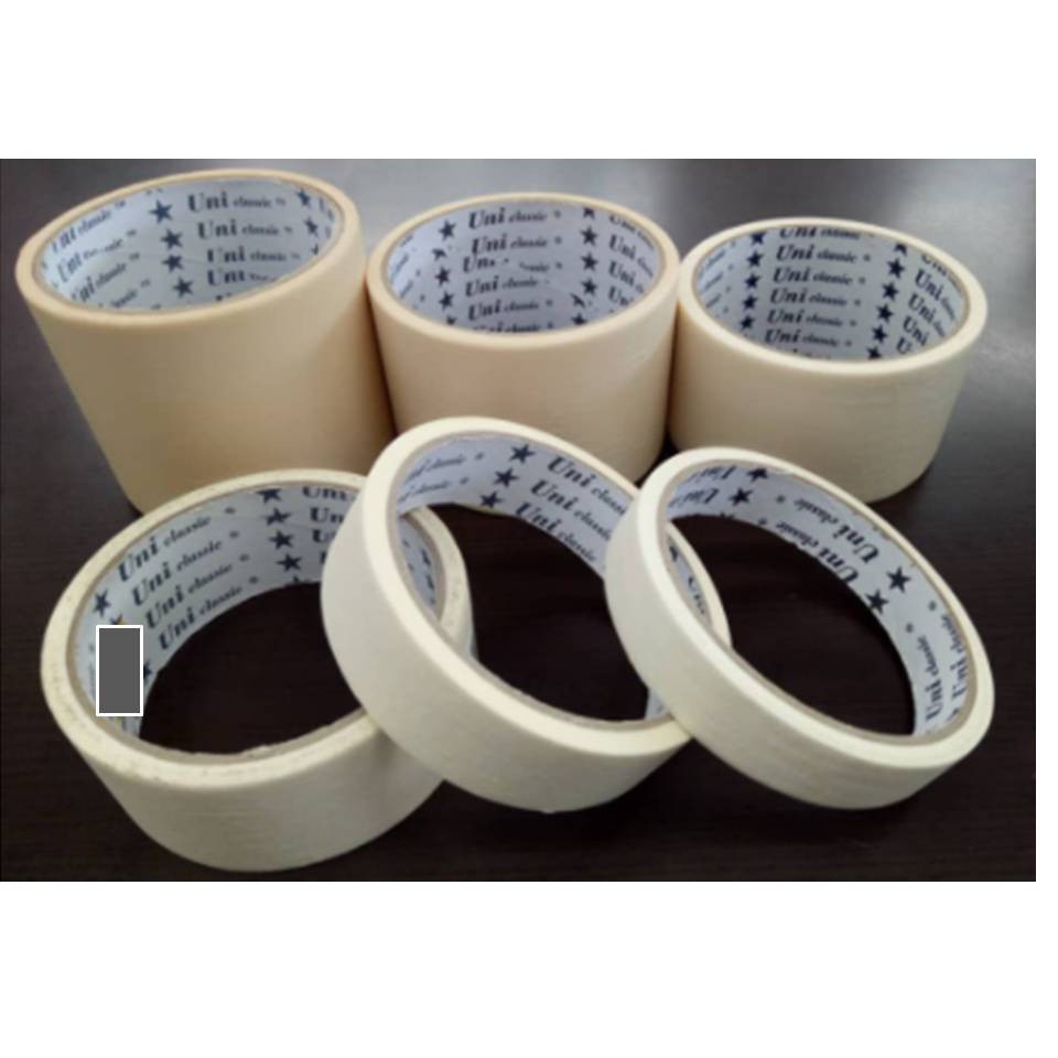 UNI CLASSIC MASKING TAPE 18MM/1"24MM/36MM/2"48MM (12YARD PER ROLL)/TAPE ...