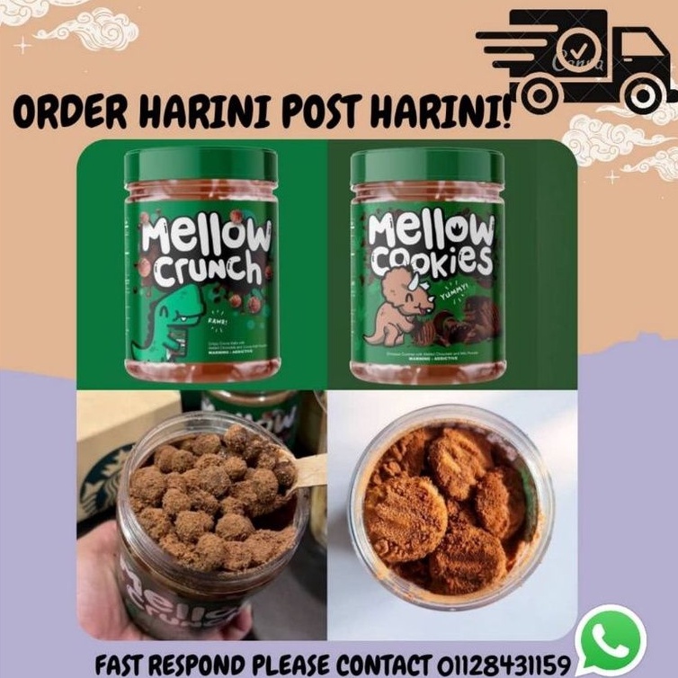 MELLOW CRUNCH MELLOW COOKIES (POSTAGE EVERYDAY 🚚 +🎁 FREEGIFT + SECURED ...