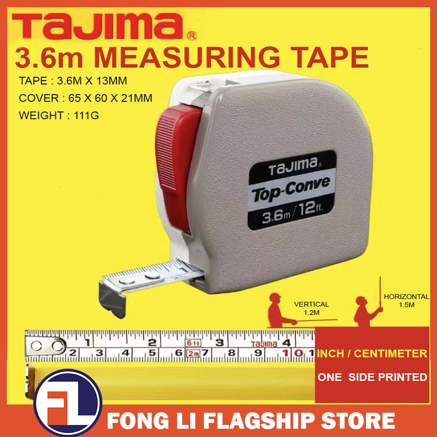TAJIMA MEASURING TAPE TOP CONVE 3.6M 5M | Shopee Malaysia