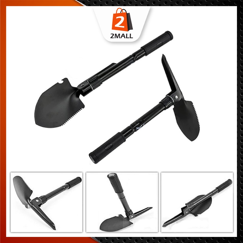 2MALL Multi Purpose Military Folding Shovel Pick With Carrying Case ...