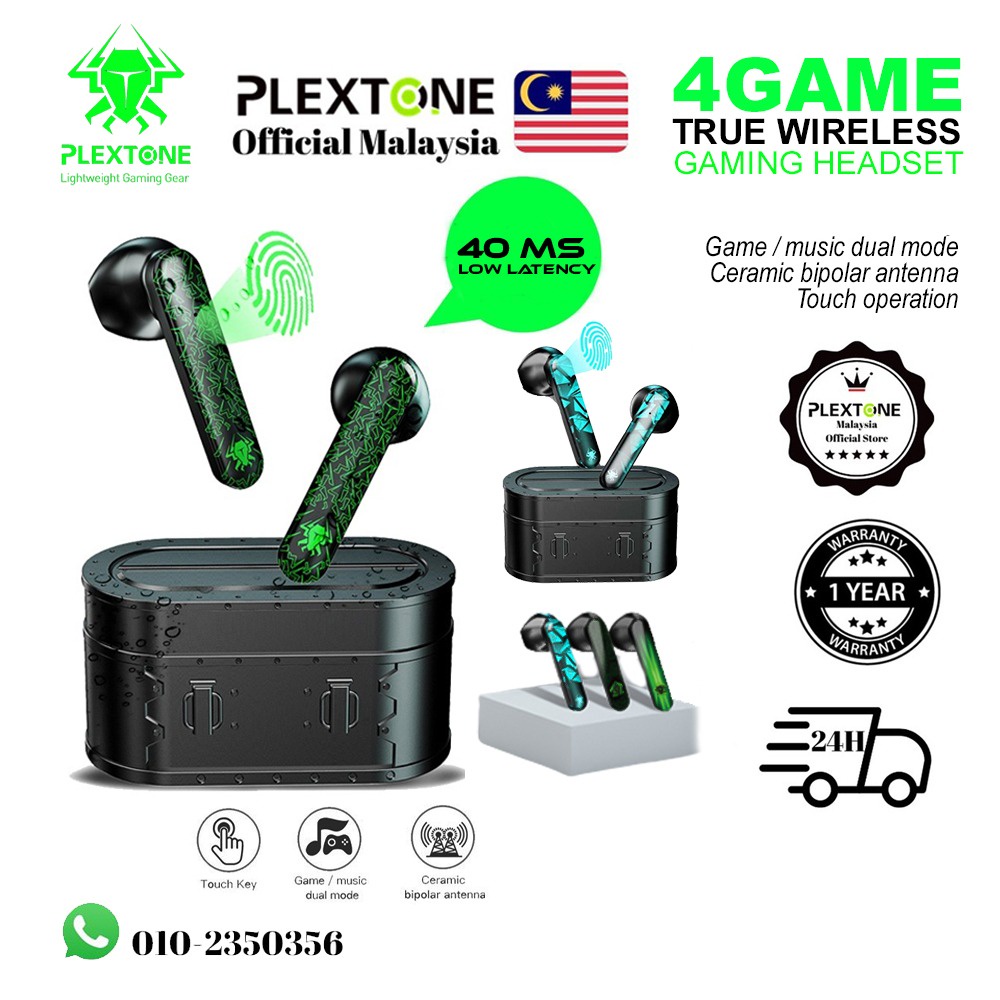 PLEXTONE 4Game TWS Bluetooth 5.0 Earphone Headset Gaming IPX5 New ...