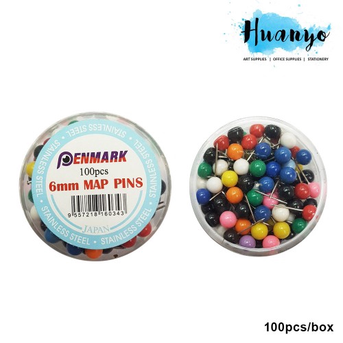 Penmark Map Pins 6MM (100pcs/box) | Shopee Malaysia