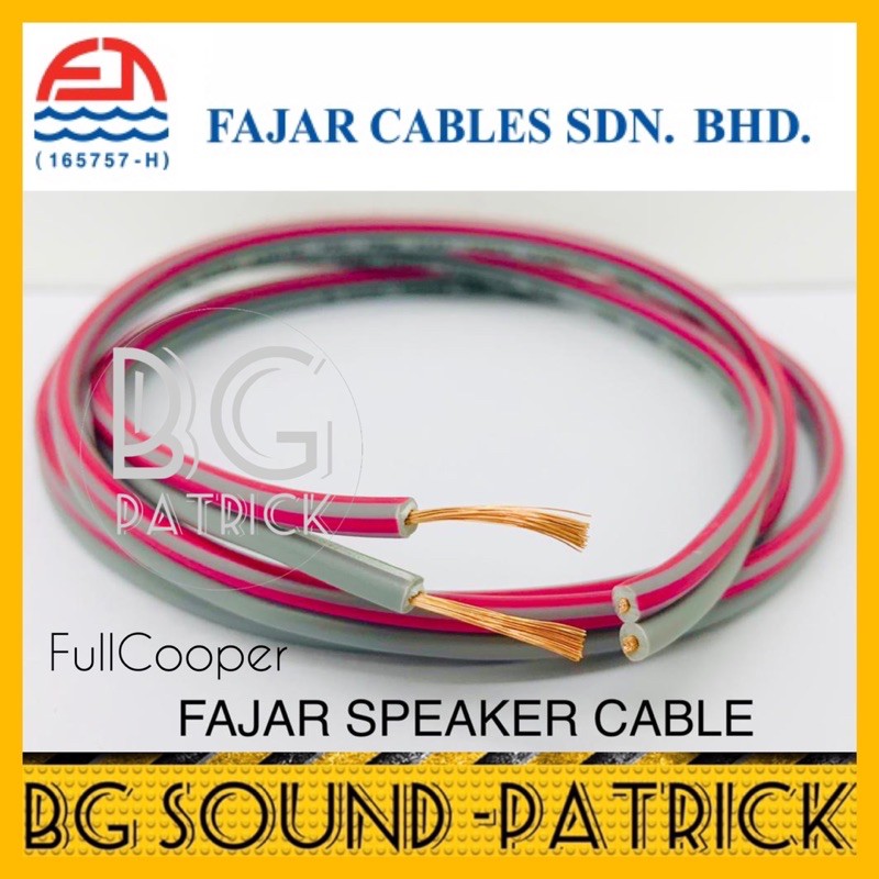 [1 Meter ]Fajar Cable 0.75mm x 2c PVC Twin Flat Speaker cables | Shopee ...