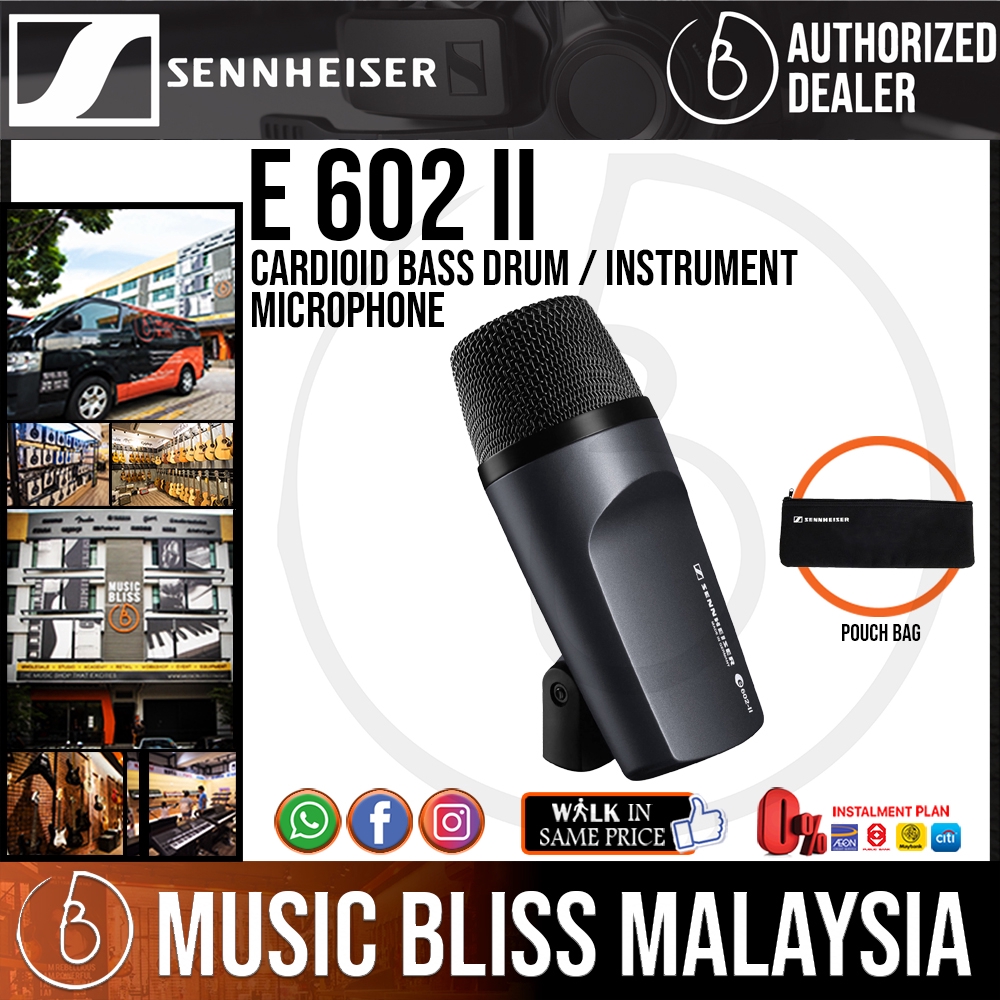Sennheiser e 602-II Cardioid Bass Drum / Instrument Microphone (e602 II ...