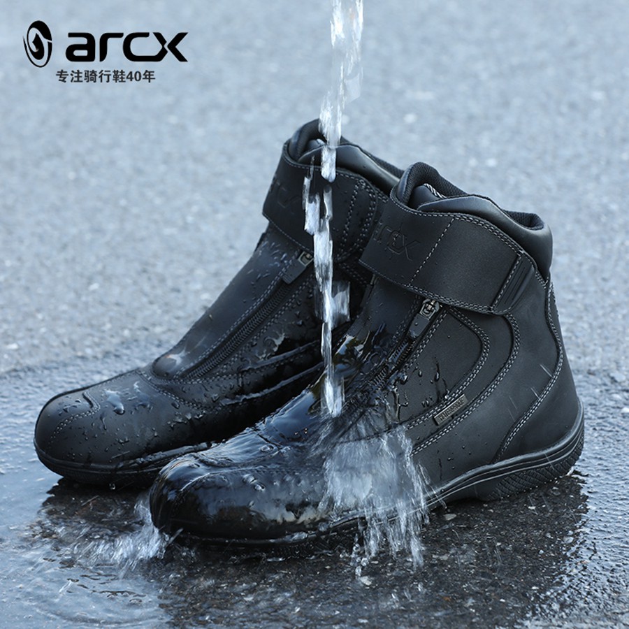 Fashion 1pair ARCX Motorcycle Boots Off-road Racing Cowhide Leather ...