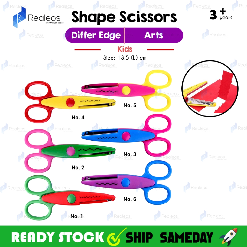 Realeos Kids Safety kid art Scissor Kid art cutter Paper Cut DIY Photo ...