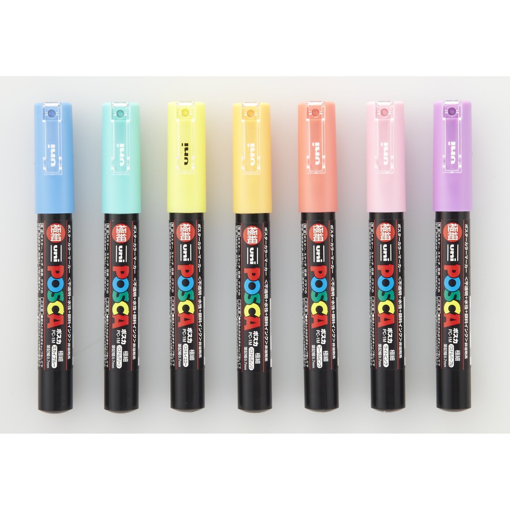 Uni Posca Paint Marker PC-1M Extra Fine Point - Pastel Color Set ...