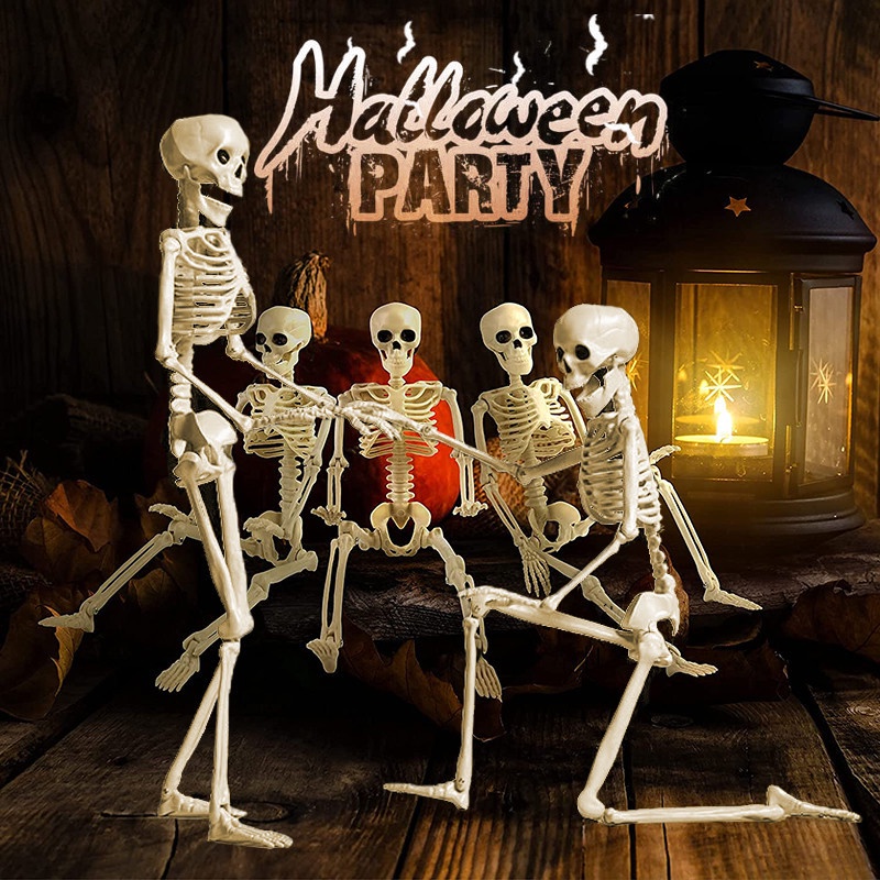 60/90cm Plastic Halloween Skull Props Skeleton Simulation Human Body ...