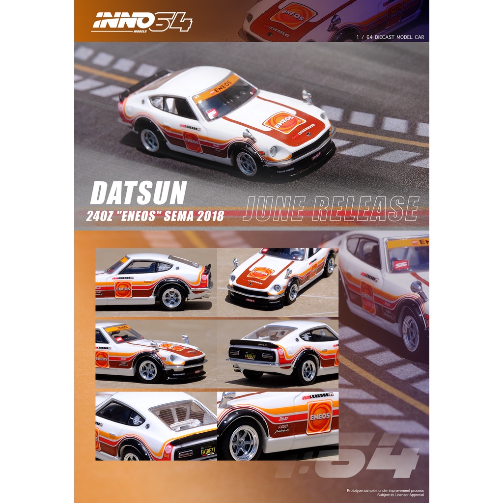 (NOT SEALED FOC PROTECTOR) INNO MODELS INNO64 1/64 DATSUN 240Z ENEOS SEMA 2018 | Shopee Malaysia