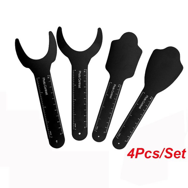 4pcs Durable Dental Photo Contrast Board Photography Black Background ...