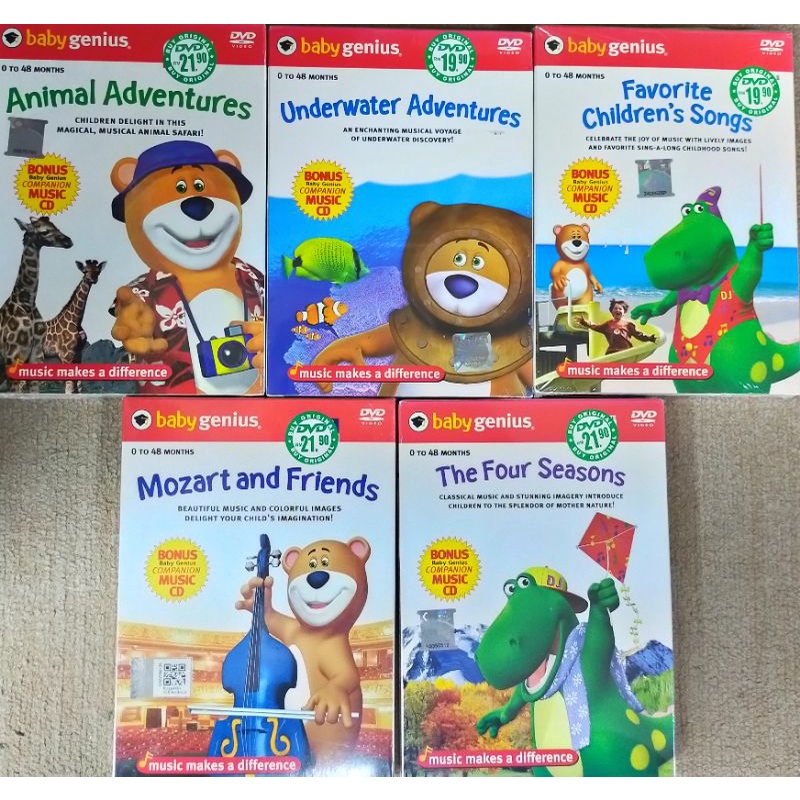 BABY GENIUS COLLECTION CHILDREN EDUCATIONAL SERIES DVD + BONUS CD ...