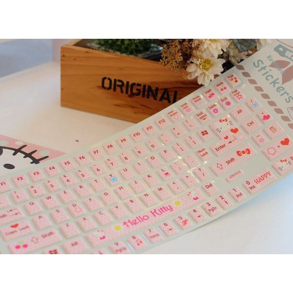 Hello Kitty Kawaii Sweet Pink Keyboard Sticker | Shopee Malaysia