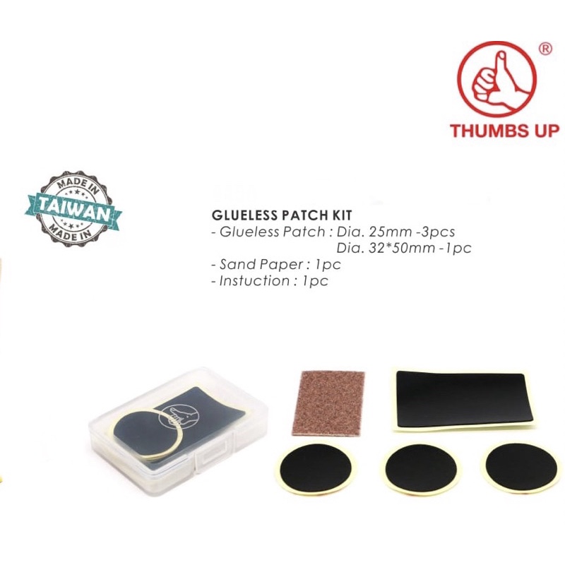 [READY STOCK]THUMBS UP GLUELESS PATCH KIT/BICYCLE TUBE REPAIR KIT ...
