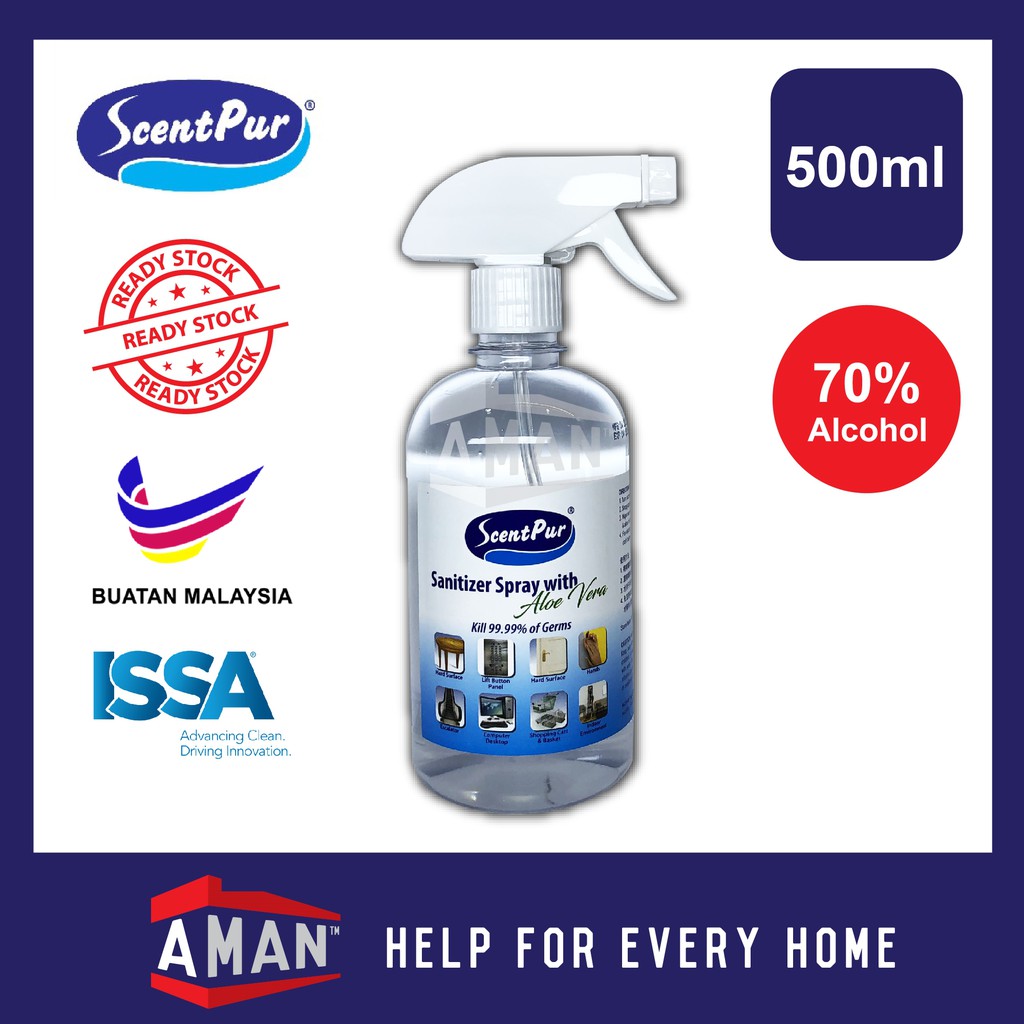 ScentPur Sanitizer Spray Disinfectant Spray Sanitiser Spray 500ml Scent ...