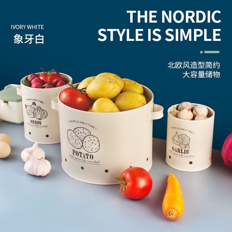 Tempat letak bawang kentang Potatoes Onion Box Canister Jars tin ...