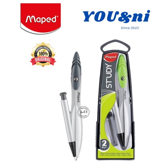 100% Original Maped Metal Study Compasses Set With Pencil or Automat ...