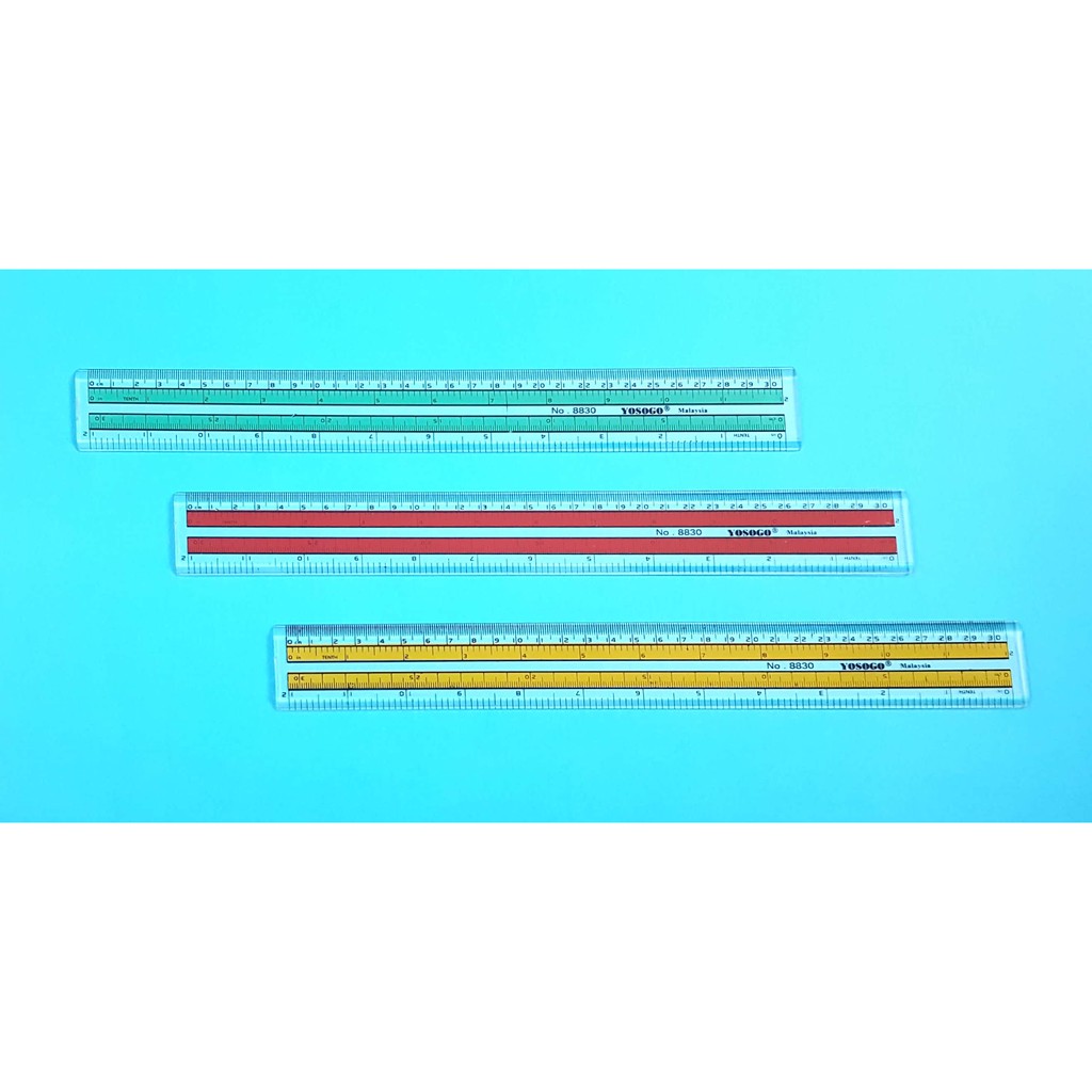 [Yosogo] Hard Plastic Ruler 30cm 8830 Pembaris | Shopee Malaysia