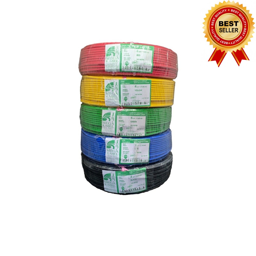 Sirim Mega Wire Pure Copper 2.5MM / 1.5MM / 4MM Cable Made In Malaysia ...